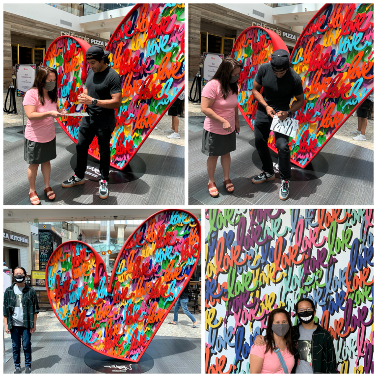 Ruben Rojas Creates Art with Heart at Westfield Topanga - Real Mom of SFV